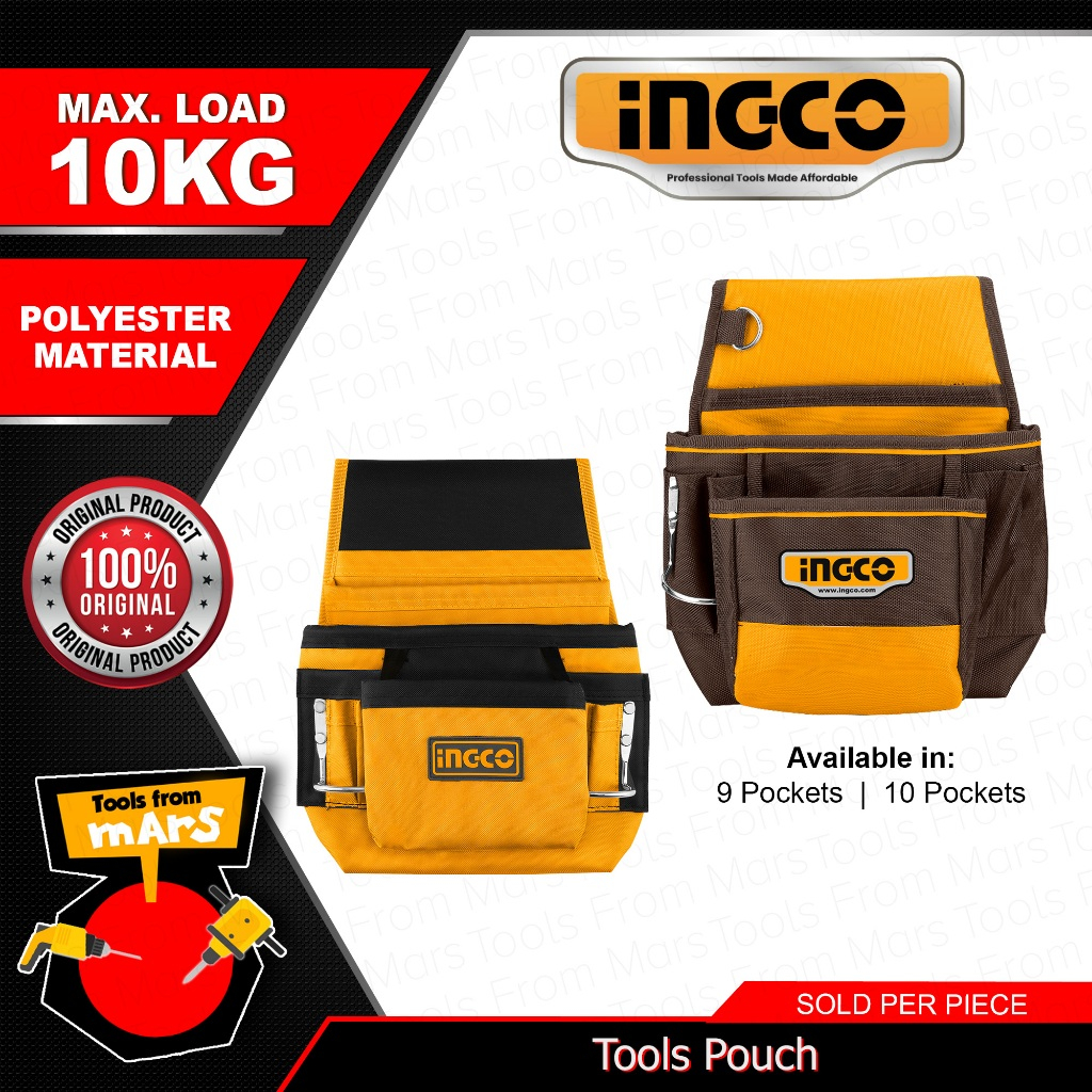 Ingco Waist Tool Belt Pouch 10kg Max Load Tools Organizer HTBP01011 ...