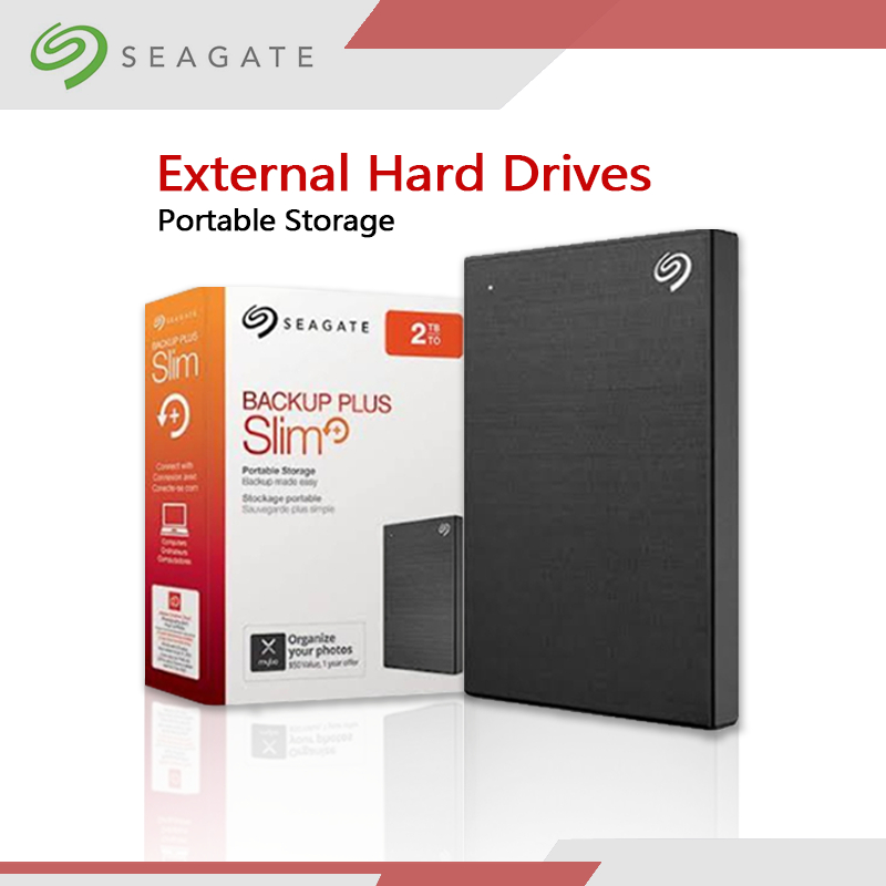 Seagate Plus Slim 1TB 2TB External Hard Drive For Mac and Windows Portable USB 3.0 External HDD ...