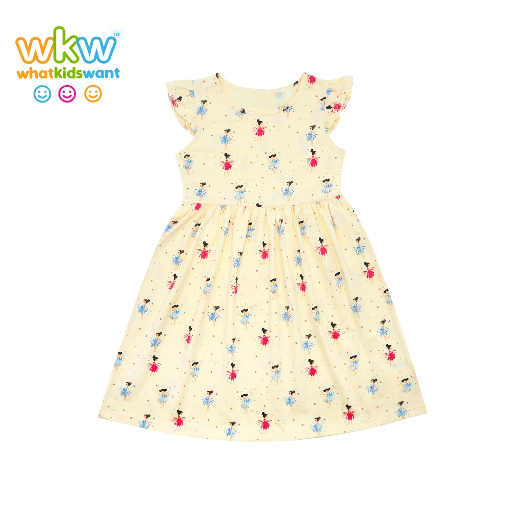 What Kids Want Girls AOP Ballet Dress - Cream | Shopee Philippines