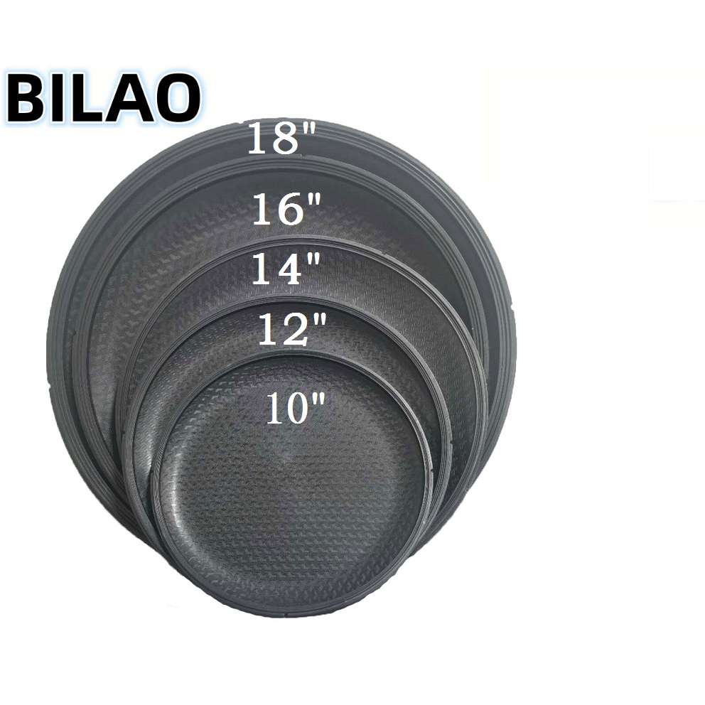 1pc/Food Grade Plastic Bilao Dinner Plate Food Tray Reusable Round ...