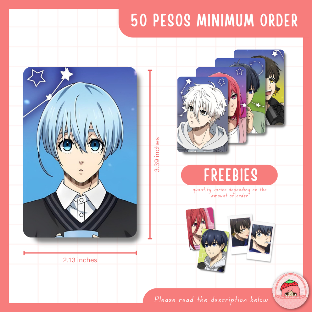 BLUE LOCK STARS ANIME PC PHOTOCARD UNOFFICIAL FANMADE PRINT LOMO ...