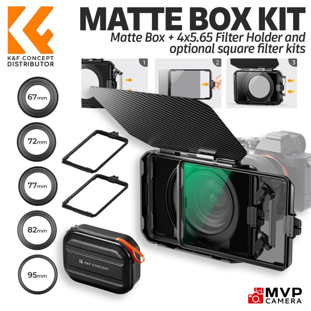 K&F Concept Matte Box Kit 4x5.65" Square Filter Holder SKU.2180 SKU ...