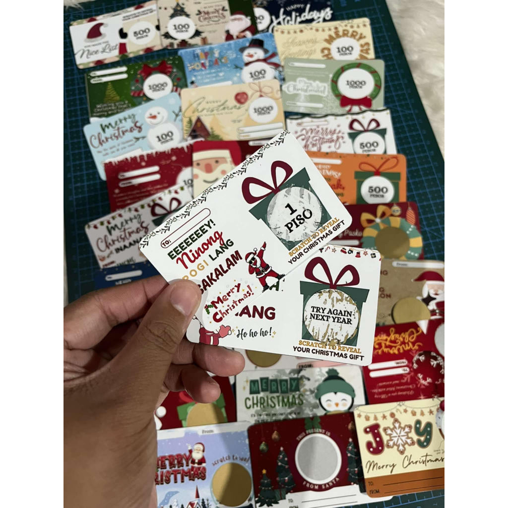 10 pcs Scratch it CARD Christmas prize gift fun game card party ...