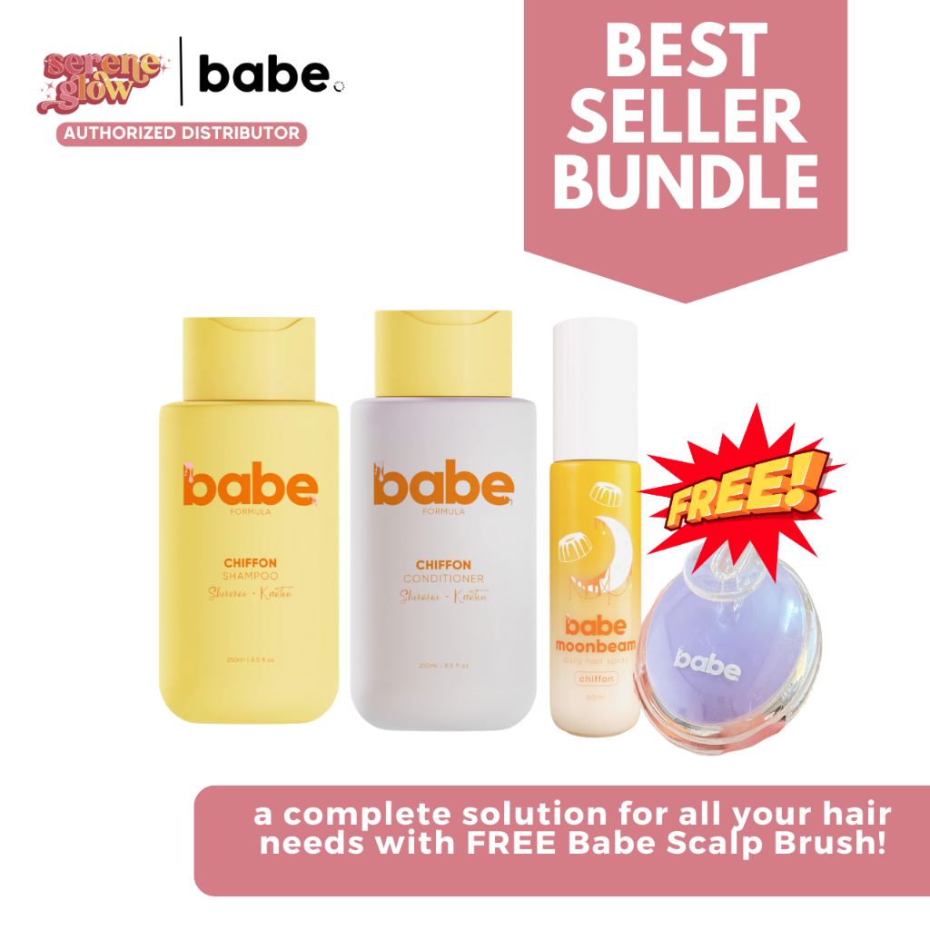 [TRIO BUNDLE W/ FREE] Babe Formula Chiffon Shampoo, Conditioner, 60ml ...