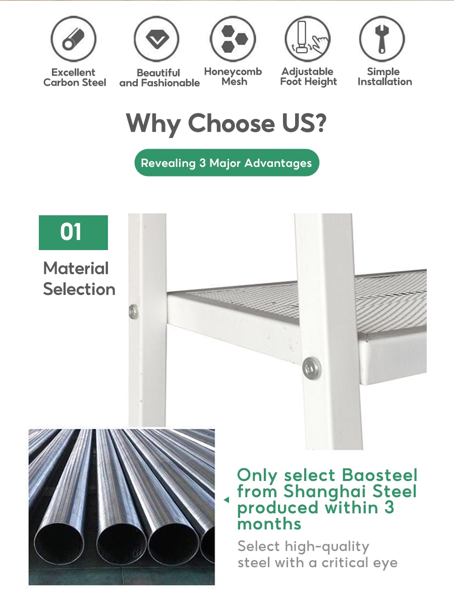 5 Tier Multipurpose Shelf Shelves Rack Rak Besi Living Room Home Office ...