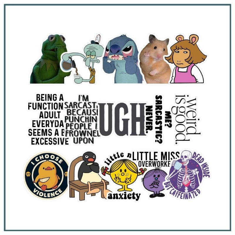 Relatable Memes Stickers | Laminated Waterproof Vinyl Stickers | Shopee ...