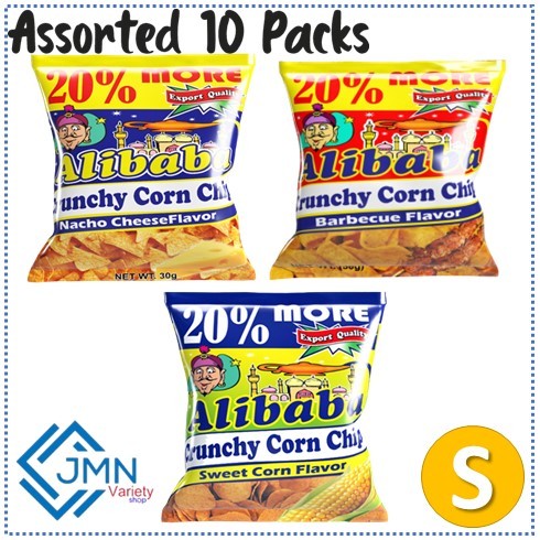 JM FG-0330 | 10 PCS | 30G | Alibaba Crunchy Corn Chips | BBQ | Sweet ...