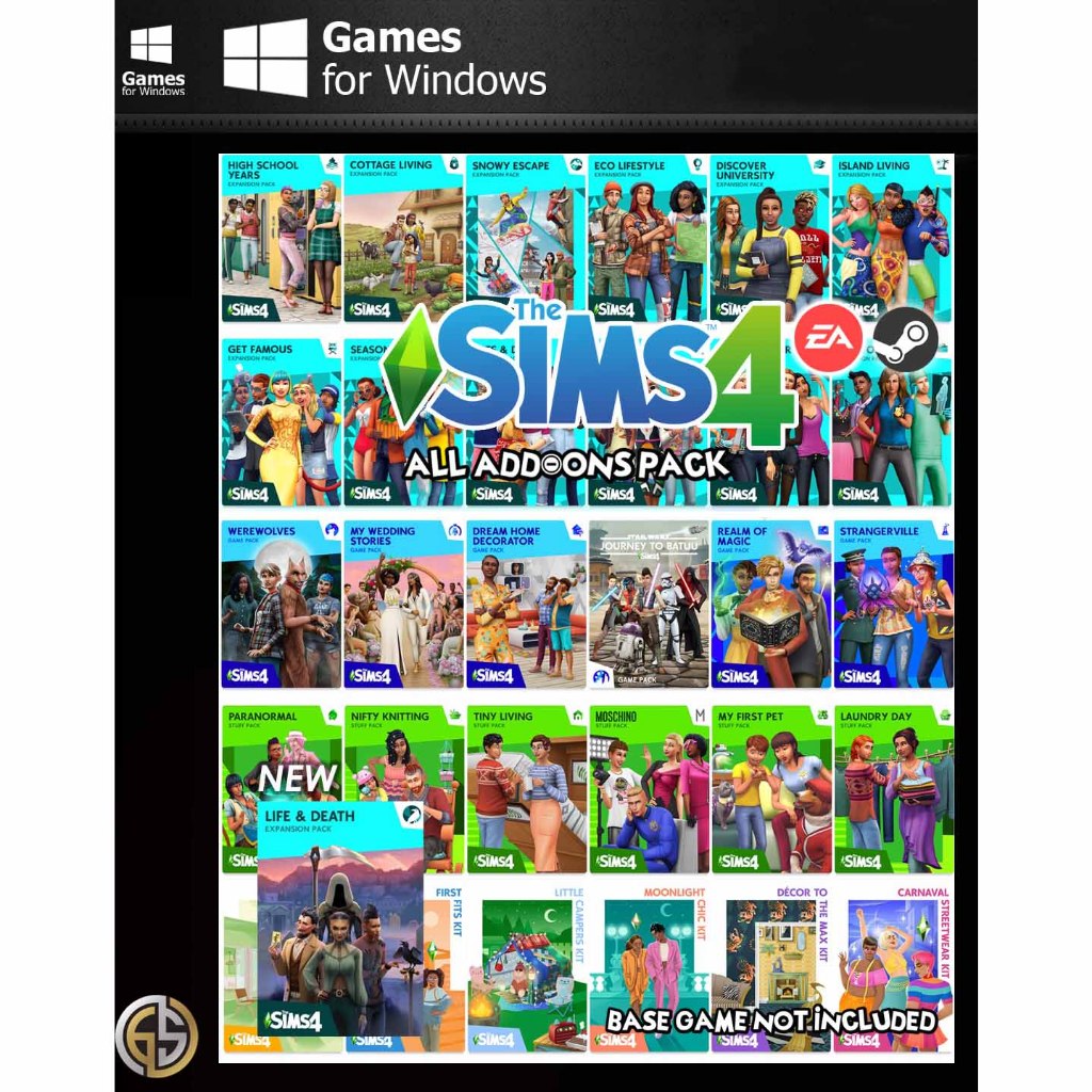 The Sims 4 All Add-ons: Expansion, Game, Stuff and Kits for Steam and ...