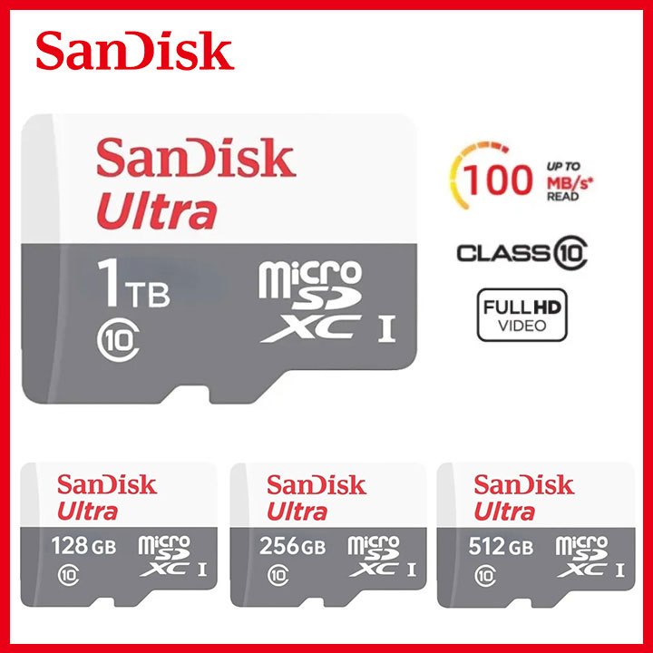 SanDisk Ultra Micro SDXC 128GB 256GB 512GB 1TB Mobile Memory Card TF ...