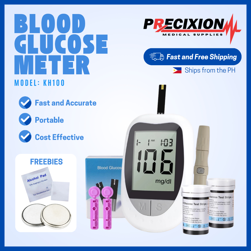 Blood Glucose Meter Test Kit Glucometer (CBG) (KH100) with Strips and ...