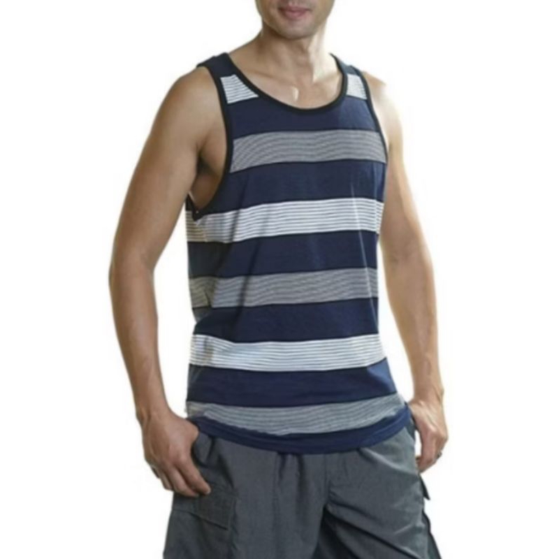 3/6pcs STRIPE SANDO BIAS for Men's "Cotton spandex" (Body type - Large ...