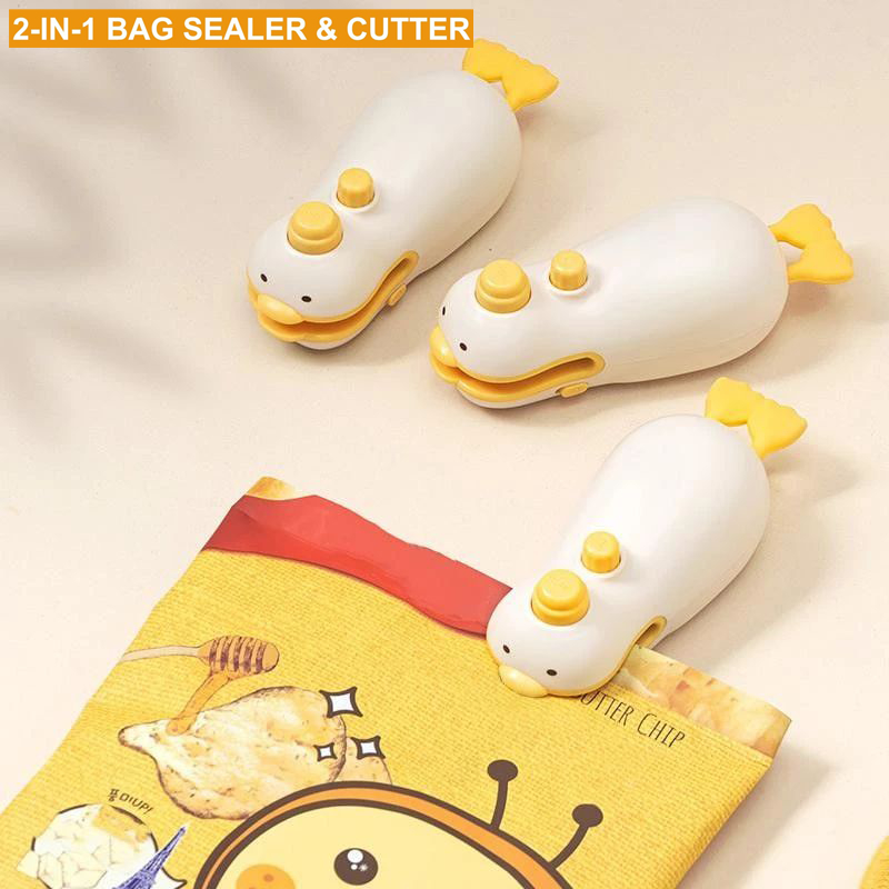 Food Sealer for Plastic Yellow Duck Mini Sealing Machine Heat Seal type ...