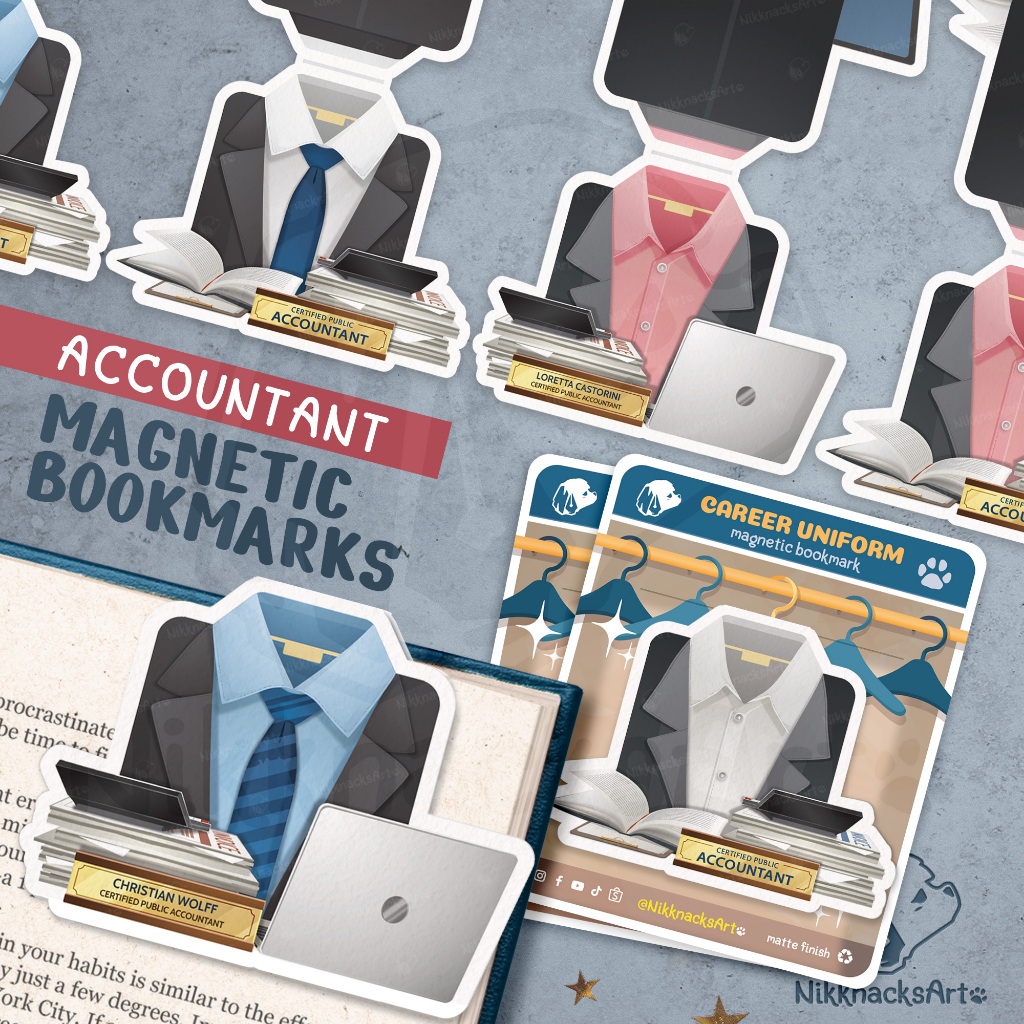 CPA Accountant Career Uniform Magnetic Bookmark - Profession Bookmark ...