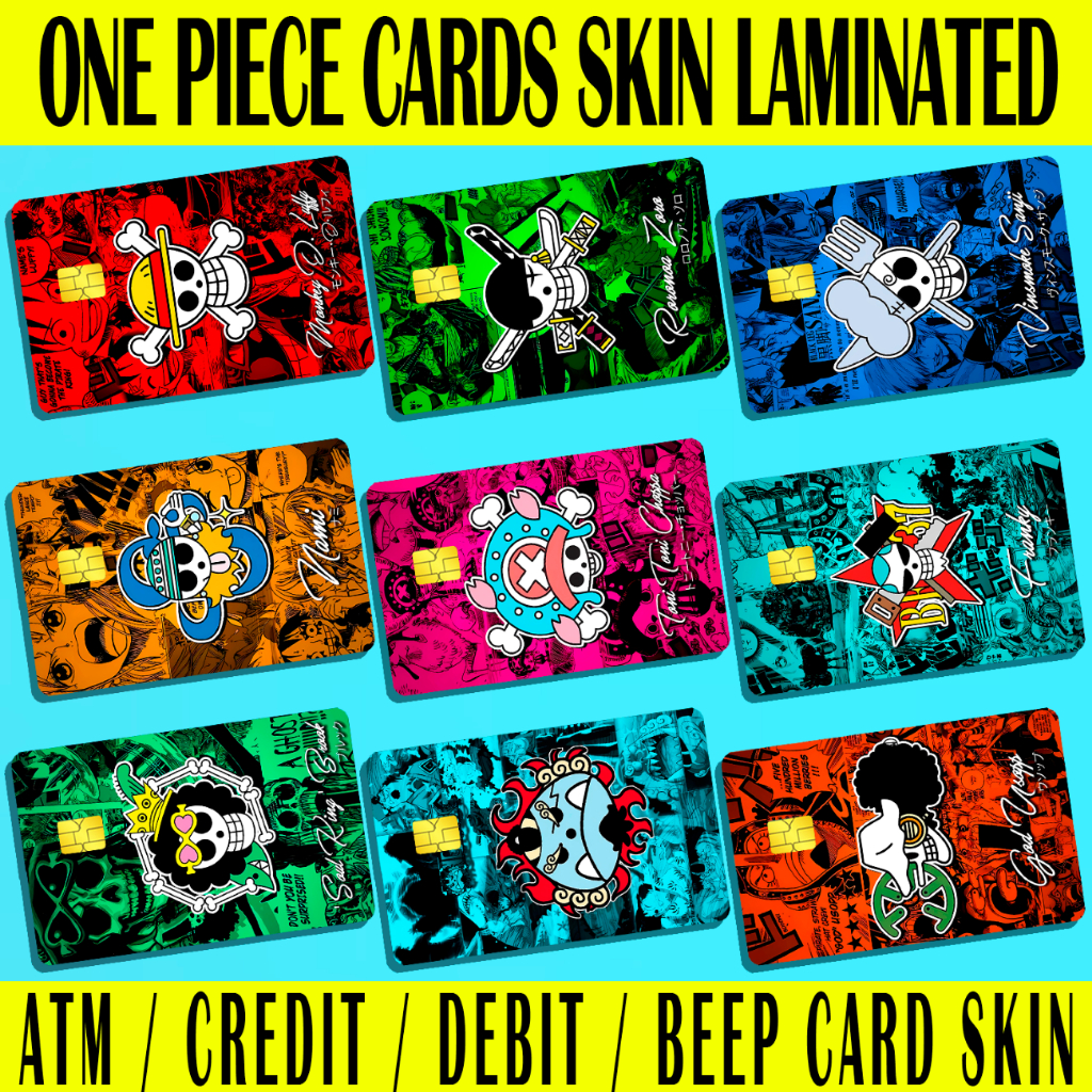 ONE PIECE COLOR LOGO - (SKIN CARD STICKER) ATM/CREDIT/DEBIT/BEEP (SKIN ...