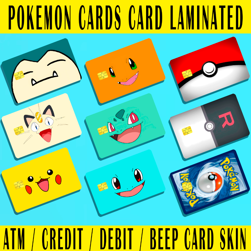POKEMON - (SKIN CARD STICKER) ATM/CREDIT/DEBIT/BEEP (SKIN CARD STICKER ...
