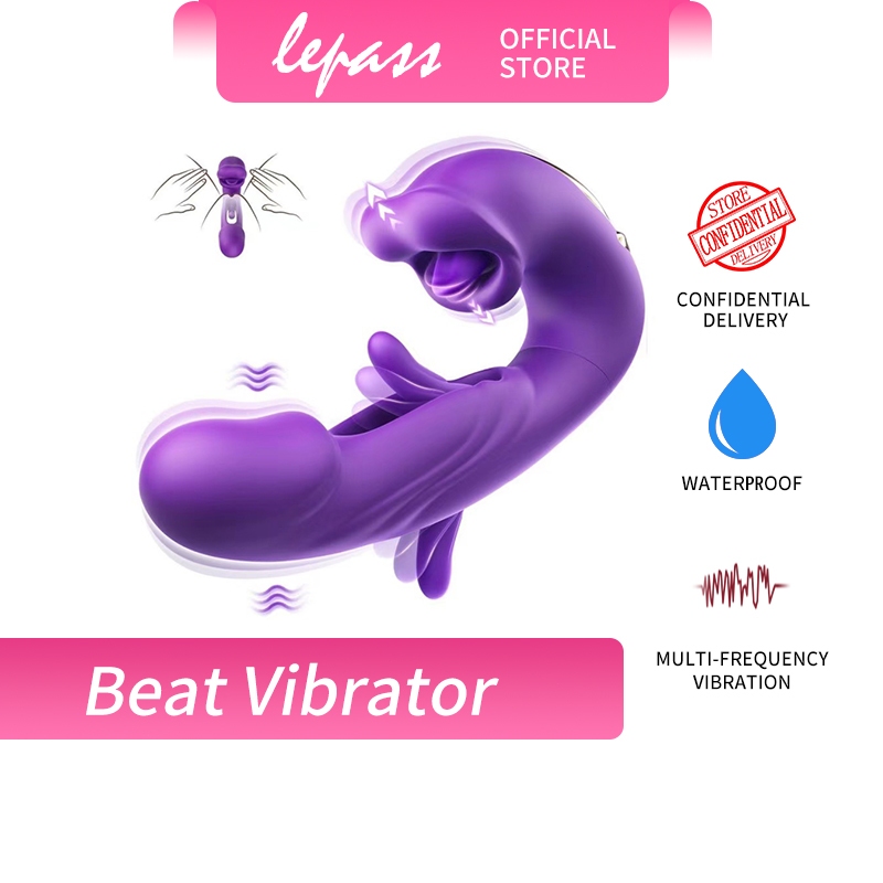 Lepass Beat Vibration Stick Licking Tongue Dildo Sucking Vibrator Adult Sex Toys For Women ...