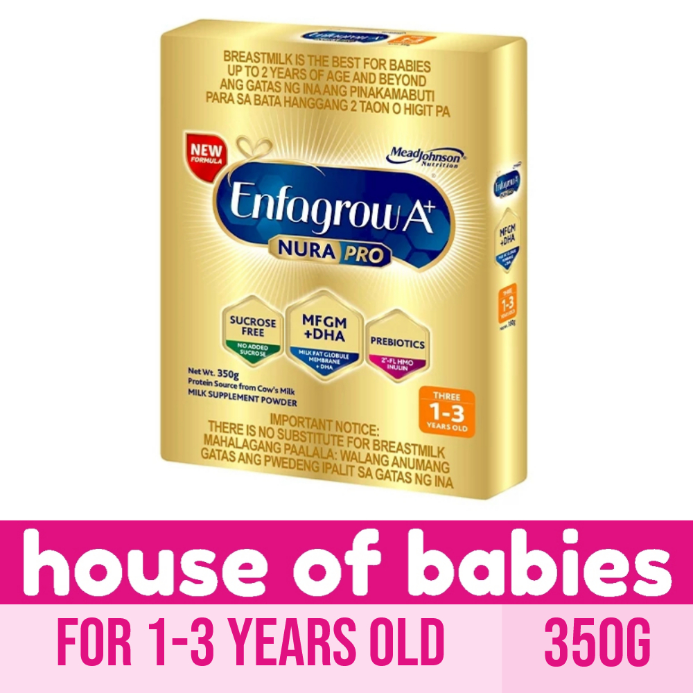 Enfagrow A+ Three NuraPro 350g for 1-3 Years Old Milk Supplement ...
