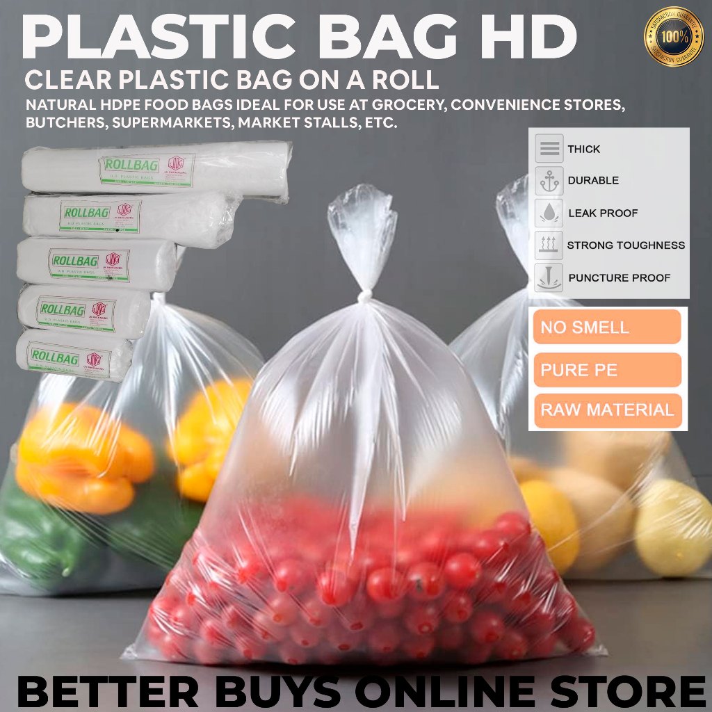 Plastic Multi Purpose HD Roll Bag Plastic bag Plastic labo | Shopee ...