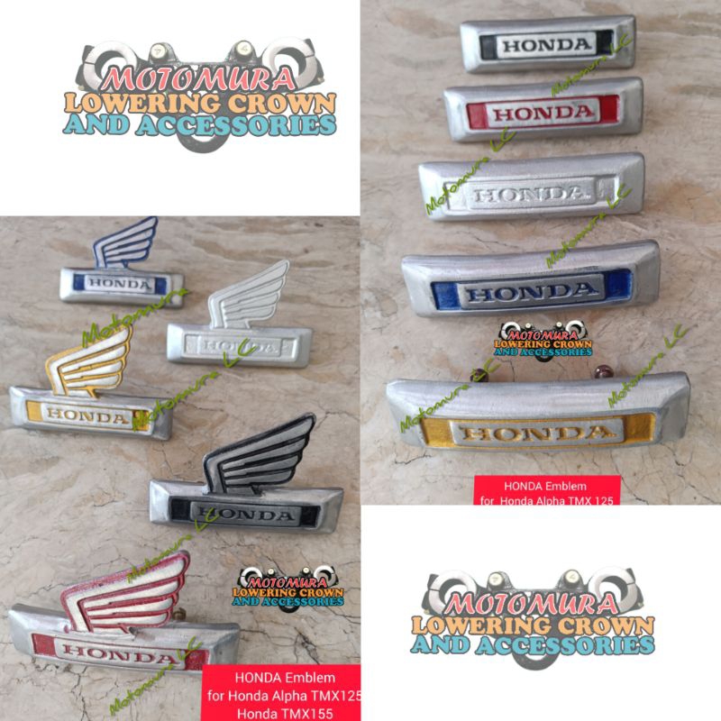 HONDA Emblem for Honda Alpha tmx125 & Honda Tmx 155 ( alum made ...