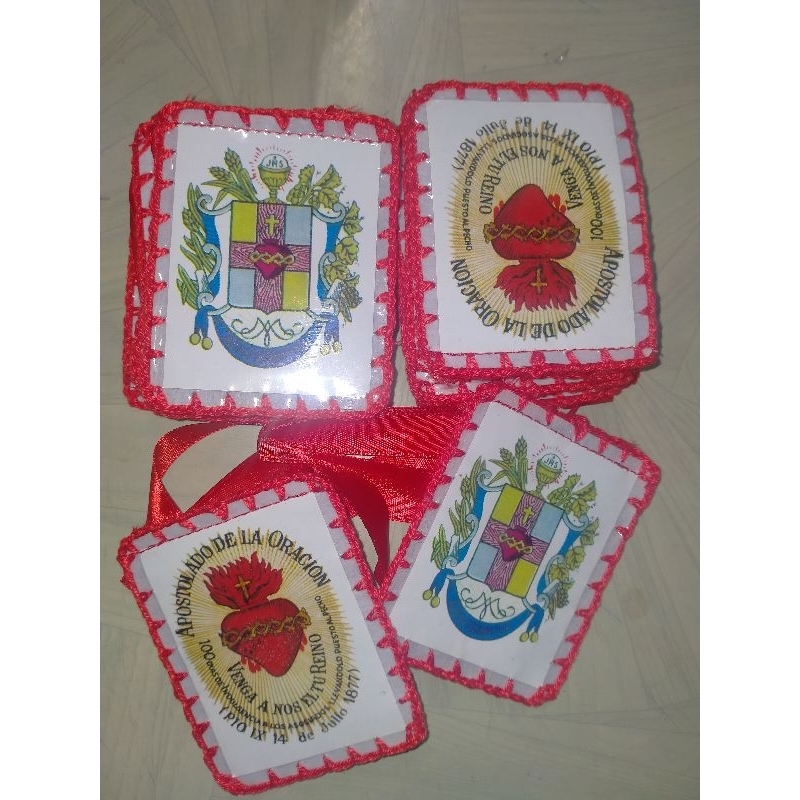 SACRED HEART SCAPULAR CLOTH 12 PCS | Shopee Philippines