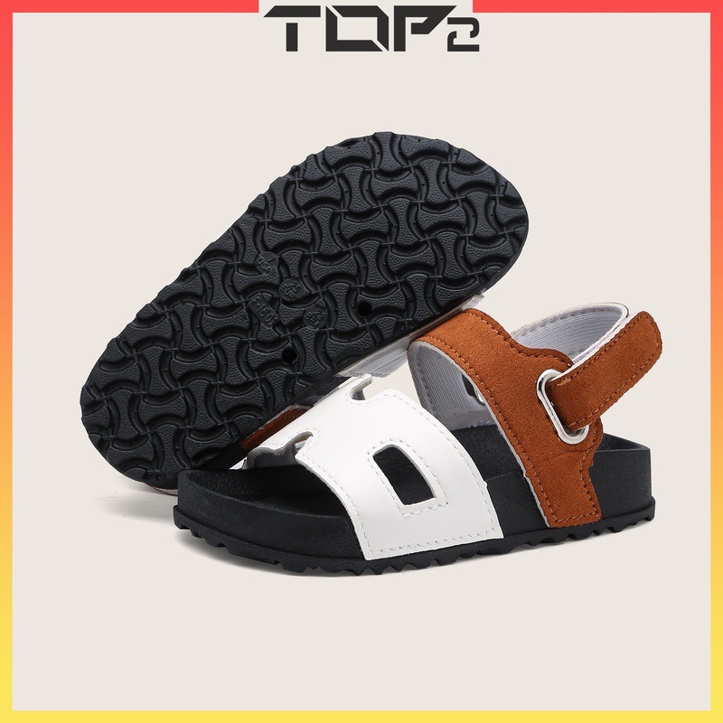 [TOP2] New Unisex Genius Sandals Leather H Strap for Kids Boys Girls ...