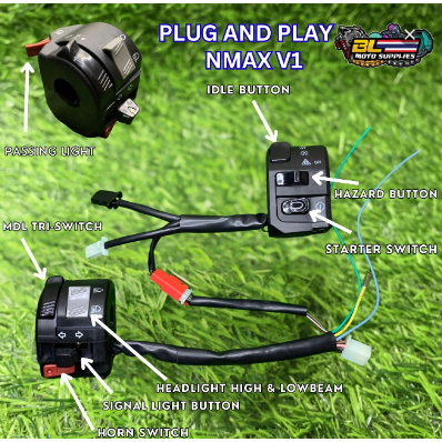 Nmax V1 OEM Switch PLUG AND PLAY 100% with Hazard Light And ...