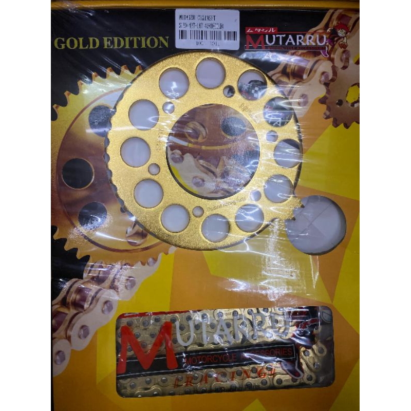 RAIDER150 SNIPER150 WAVE SMASH RAIDERJ MUTARRU CHAINSET GOLD SILVER ...