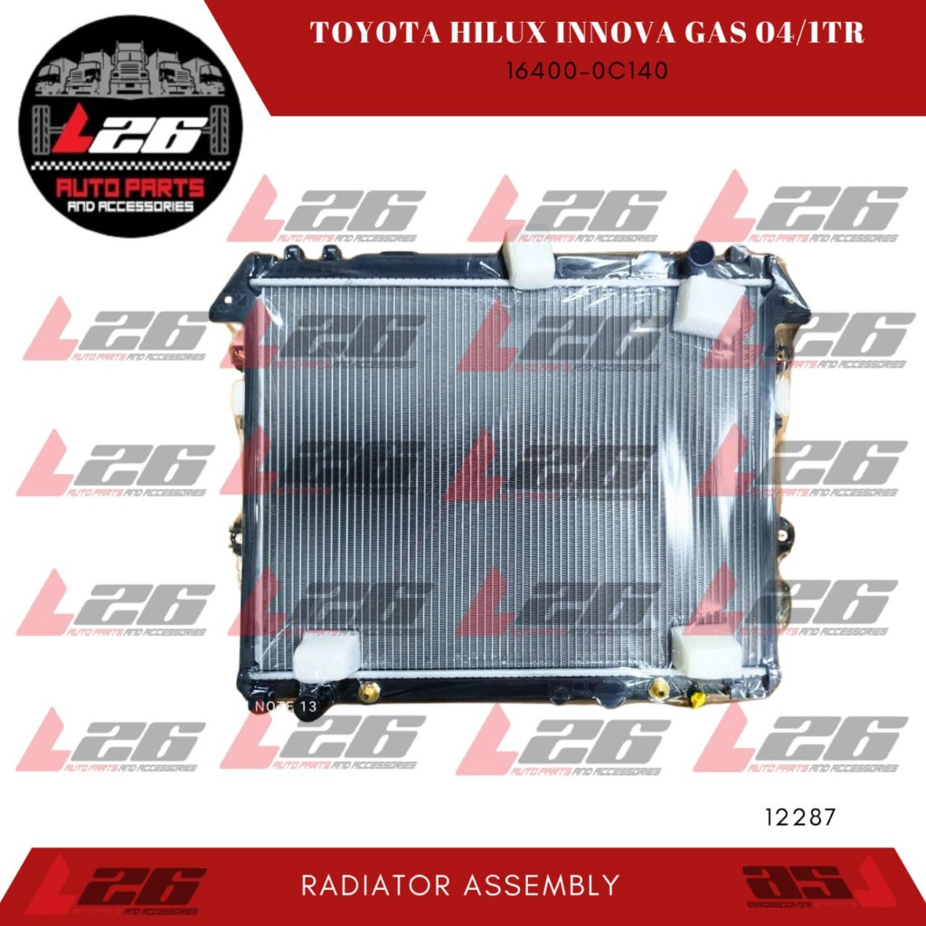 12287 Toyota Hilux Innova Gas 2004 1TR Radiator Assembly A/T PA26 1ROW ...
