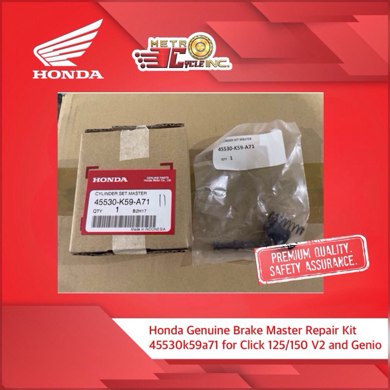 Honda Genuine Brake Master Repair Kit 45530K59A71 for Click v2 v3 160 ...