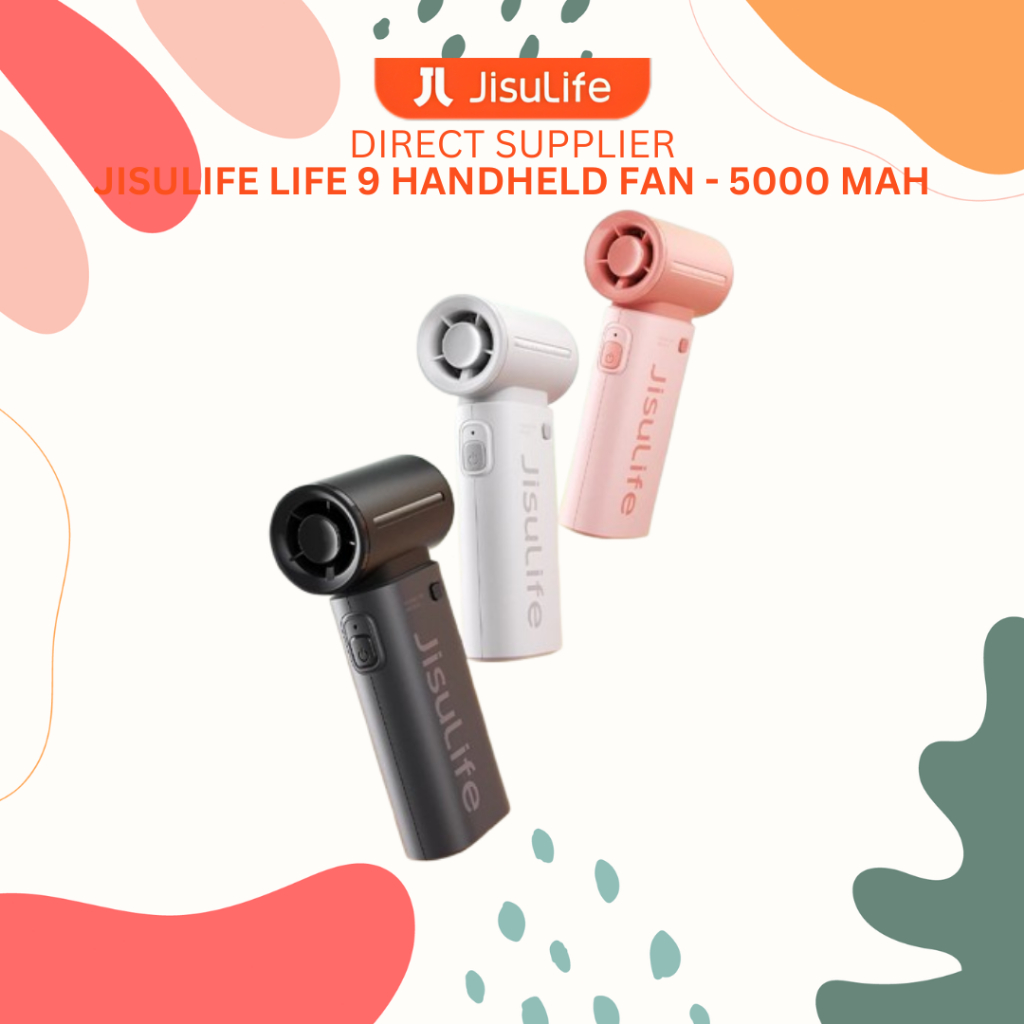 Jisulife LIFE 9 Mini Portable Jet Fan Rechargeable USB Fans With 5 ...