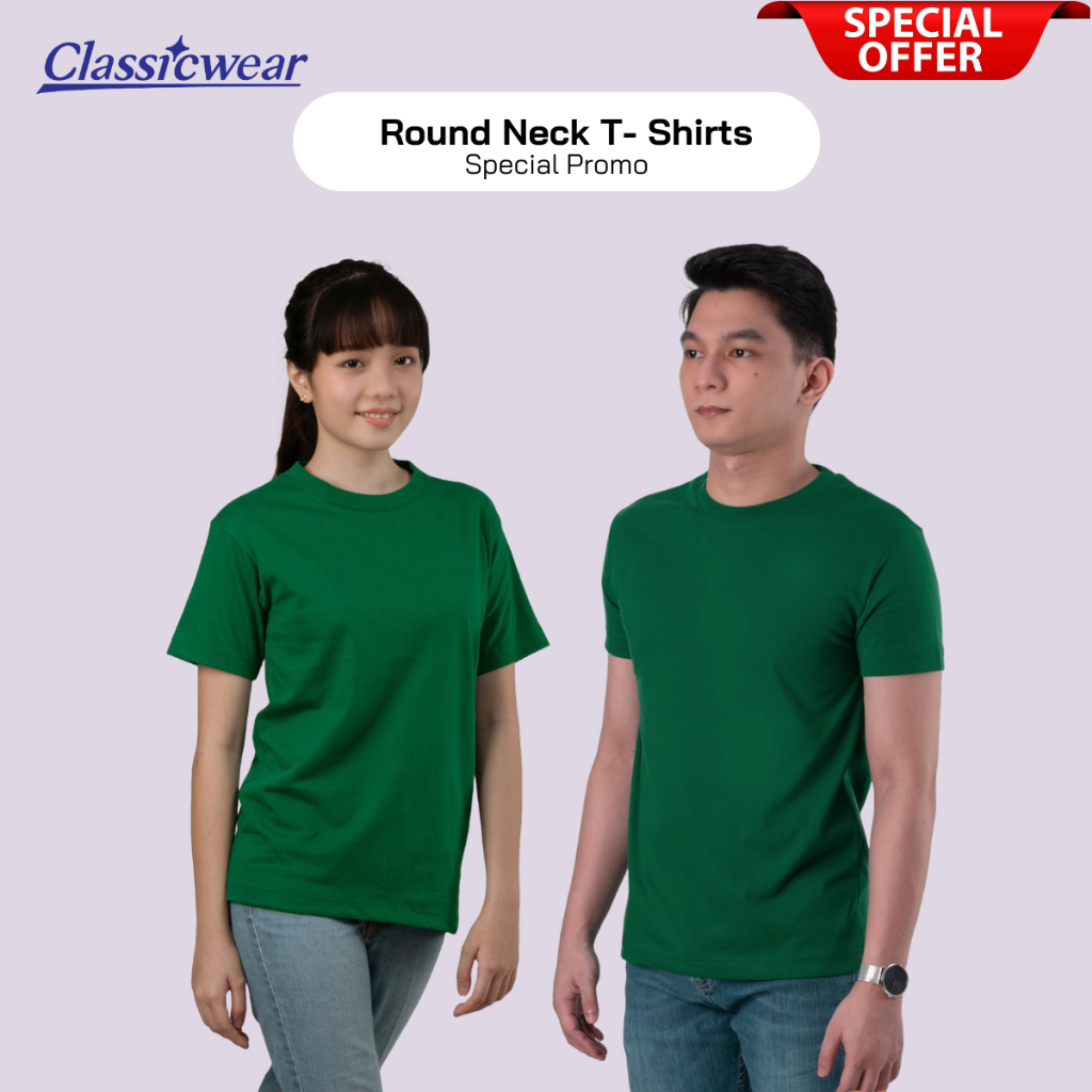 Classicwear Roundneck T-Shirt - Special Promo | Shopee Philippines