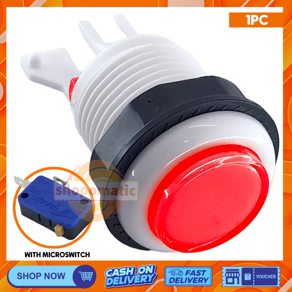 SHOPOMATIC Red Switch Push Button For Karaoke/Videoke/Arcade Machine ...