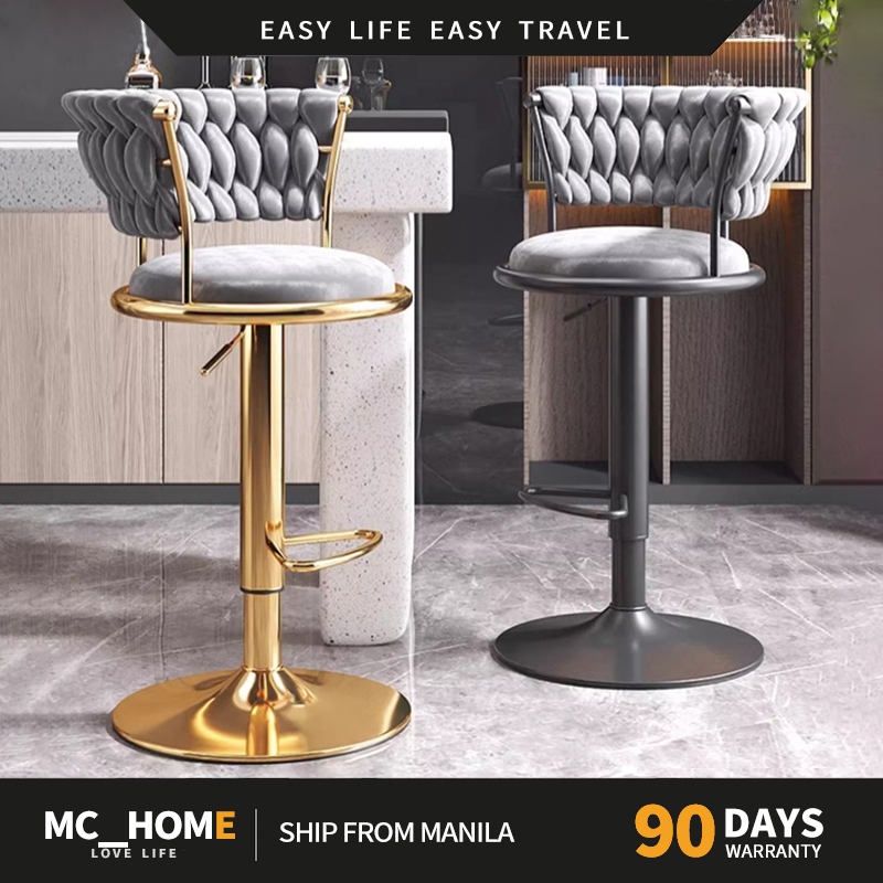 MC Bar Chair backre High Sale Lifting And Rotating Golden Light Luxury ...