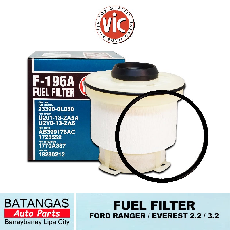 VIC FUEL FILTER FORD RANGER/EVEREST 2.2 / 3.2 F-196A | Shopee Philippines