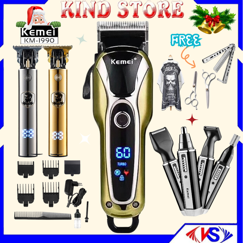 Original Kemei Razor Hair Clipper Rechargeable Hair Trimmer Hair ...