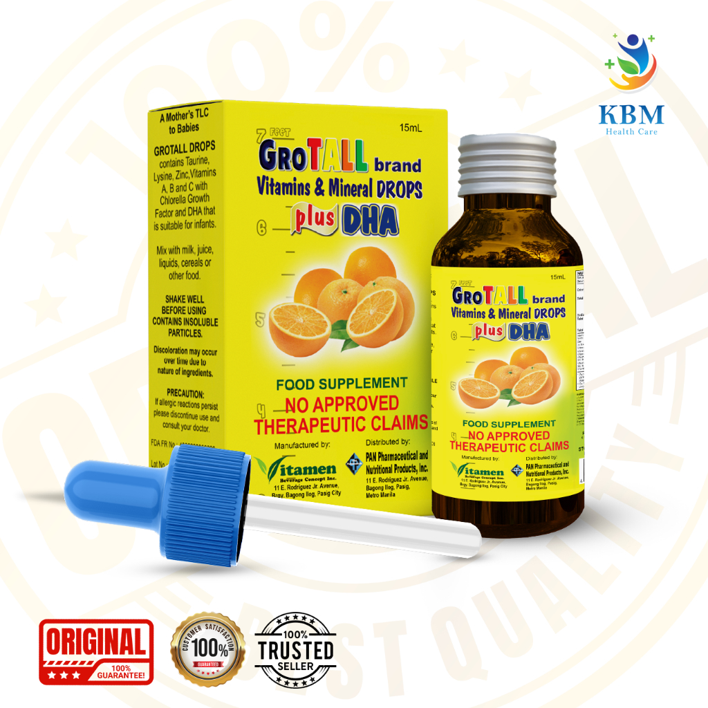 GroTall Vitamins & Minerals Drops 15ml | Shopee Philippines