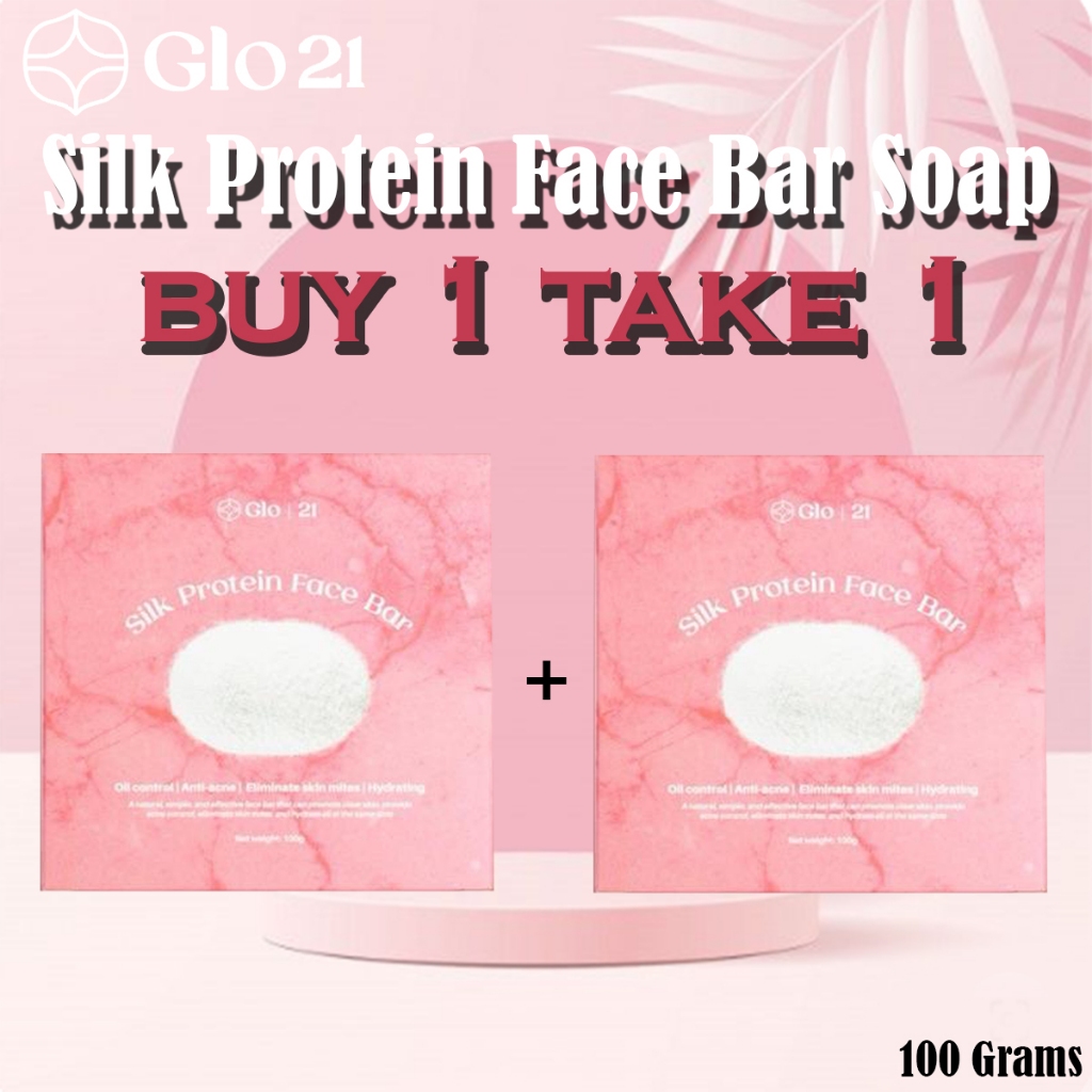 Buy 1 Take 1 Glo 21 Silk Protein Face & Body Soap Bar 100g Oil-Control ...