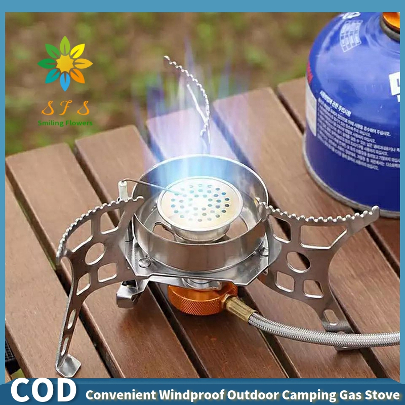【SFS* 】 Windproof Gas Stove Outdoor Stove Portable Fuel-Efficient Gas ...