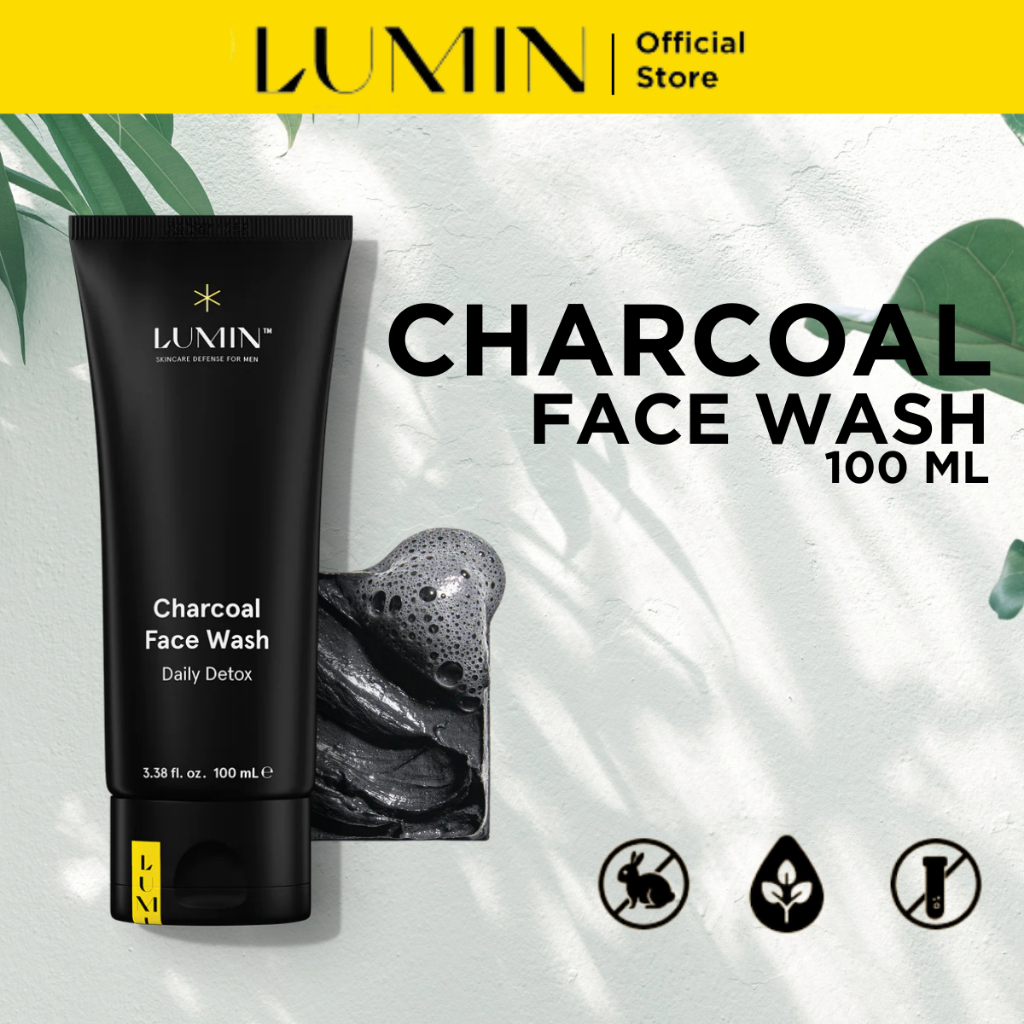 Lumin Skin Charcoal Daily Face Wash for Men - Purifying Detox Cleanser ...