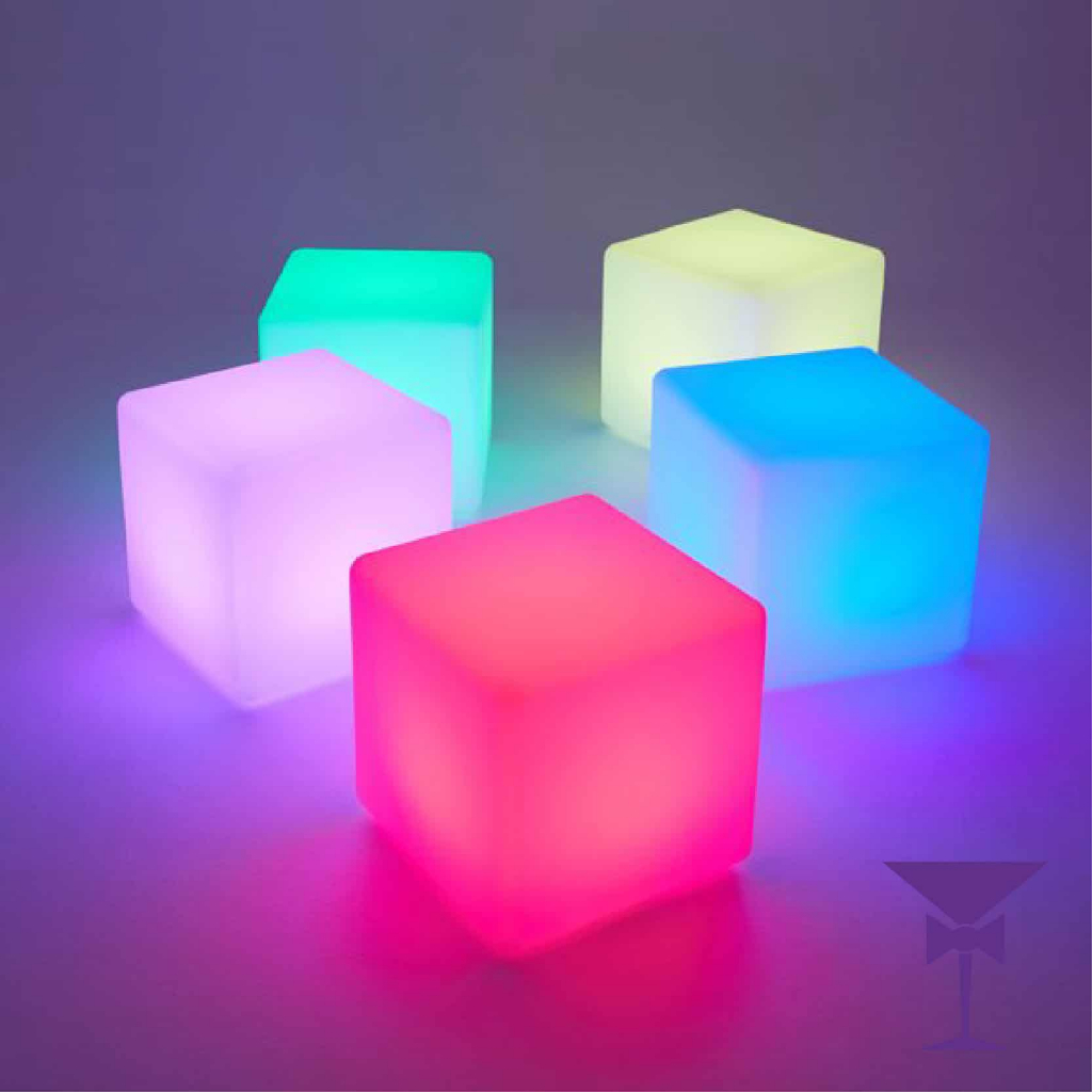 25X25 GLOWING CUBE SQUARE STOOL LED LIGHT CUBE SEAT CHAIR WATERPROOF ...