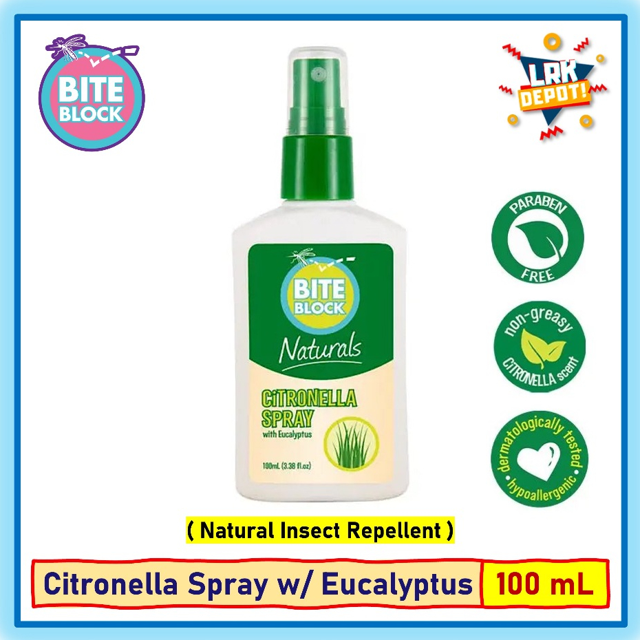 Bite Block Naturals Mosquito Insect Repellent Citronella Spray ...