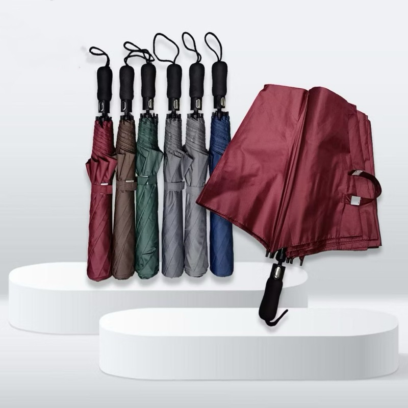 27 inch oversize 2folds umbrella foldable 8-rib automatic business ...
