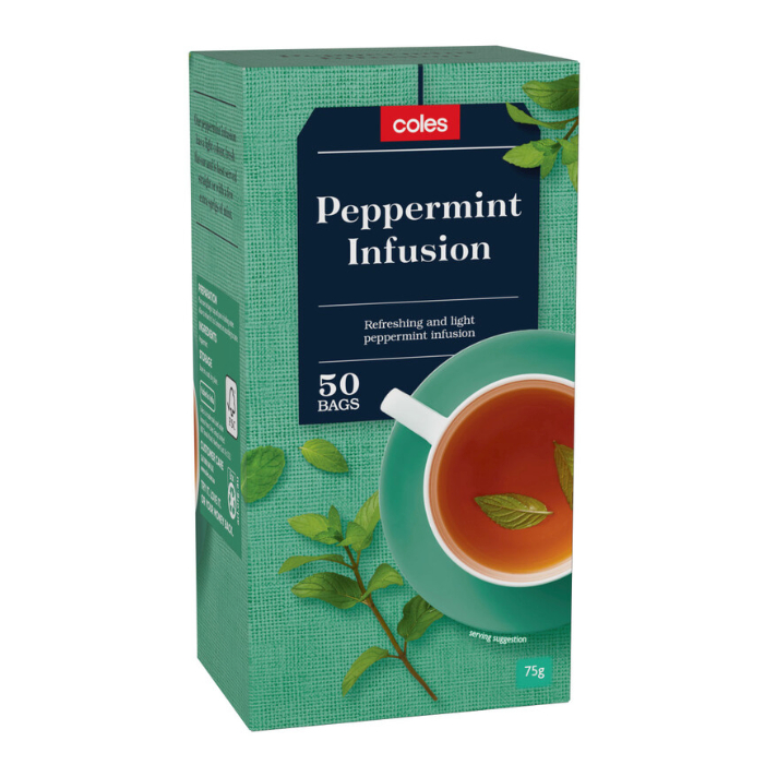Coles Peppermint Infusion Tea Bags | 50 pack (MAY 2026) | Shopee ...