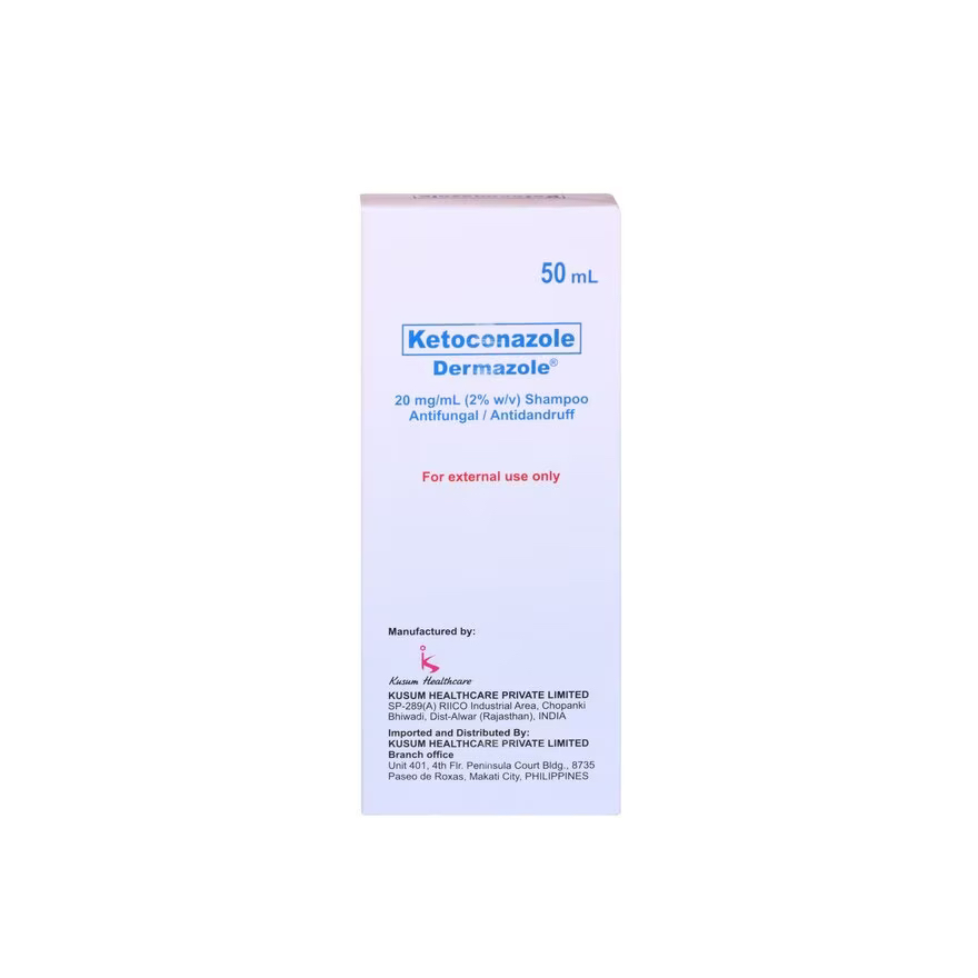 Dermazole 50ml = Ketoconazole Shampoo (Anti-Fungal, Anti-Dandruff ...