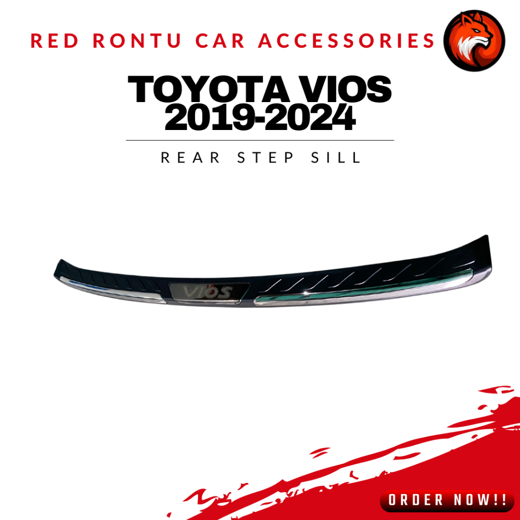 Toyota Vios (2019-2024) Rear Step Sill / Rear Bumper Guard | Shopee ...