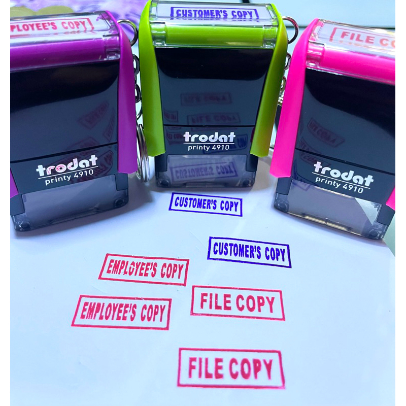 PERSONALIZED STAMP TRODAT 4910 26x9mm | Shopee Philippines