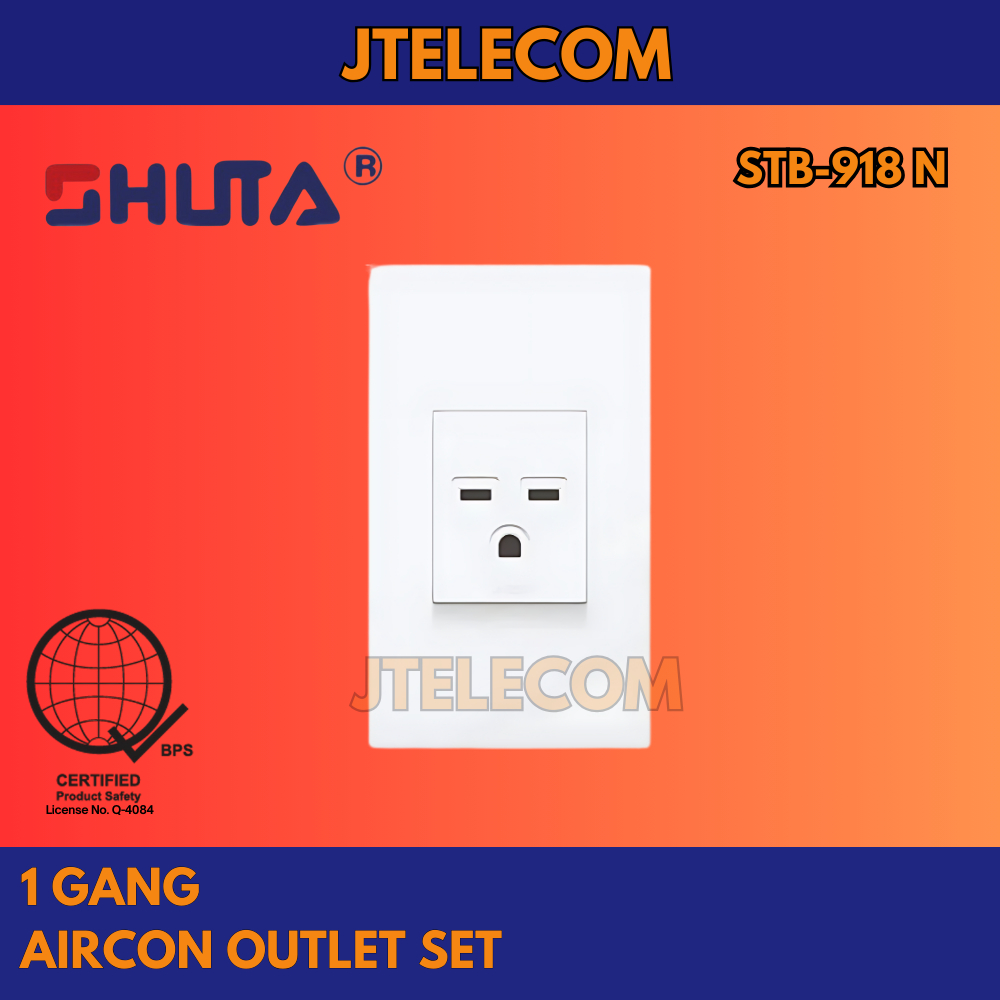 SHUTA 1 GANG AIRCON OUTLET SET BPS CERTIFIED | Shopee Philippines