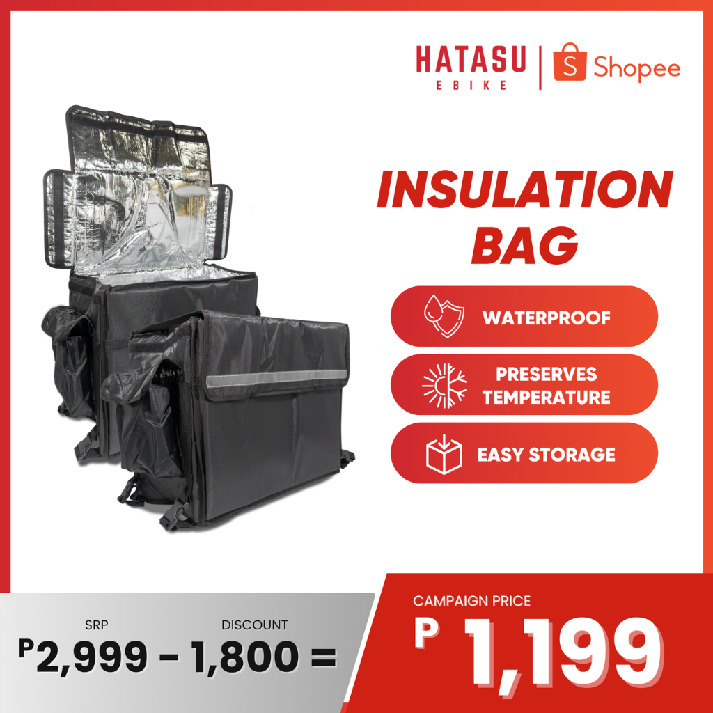 HATASU 48L Thermal Insulator Backpack for Food Delivery | Shopee ...