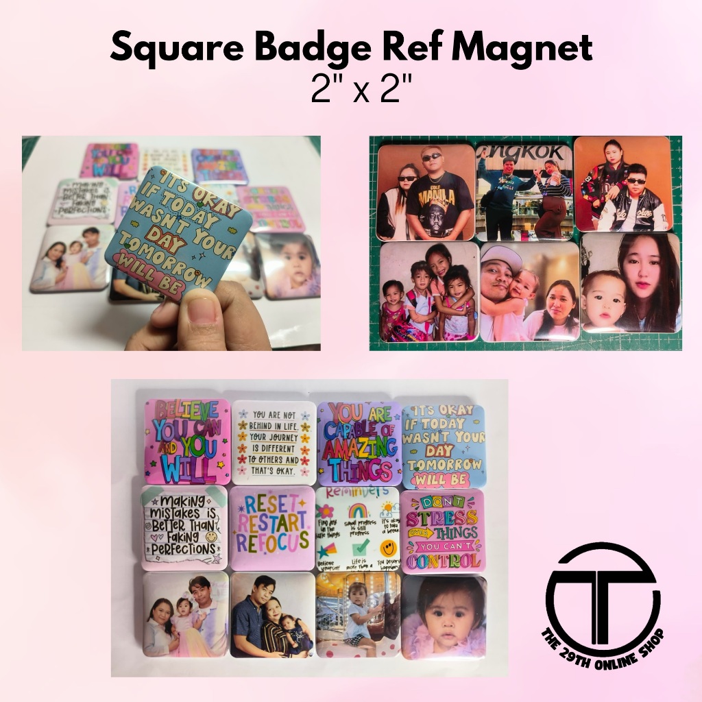 CUSTOMIZED Square Photo Ref Magnet (2inches x 2inches) | Shopee Philippines