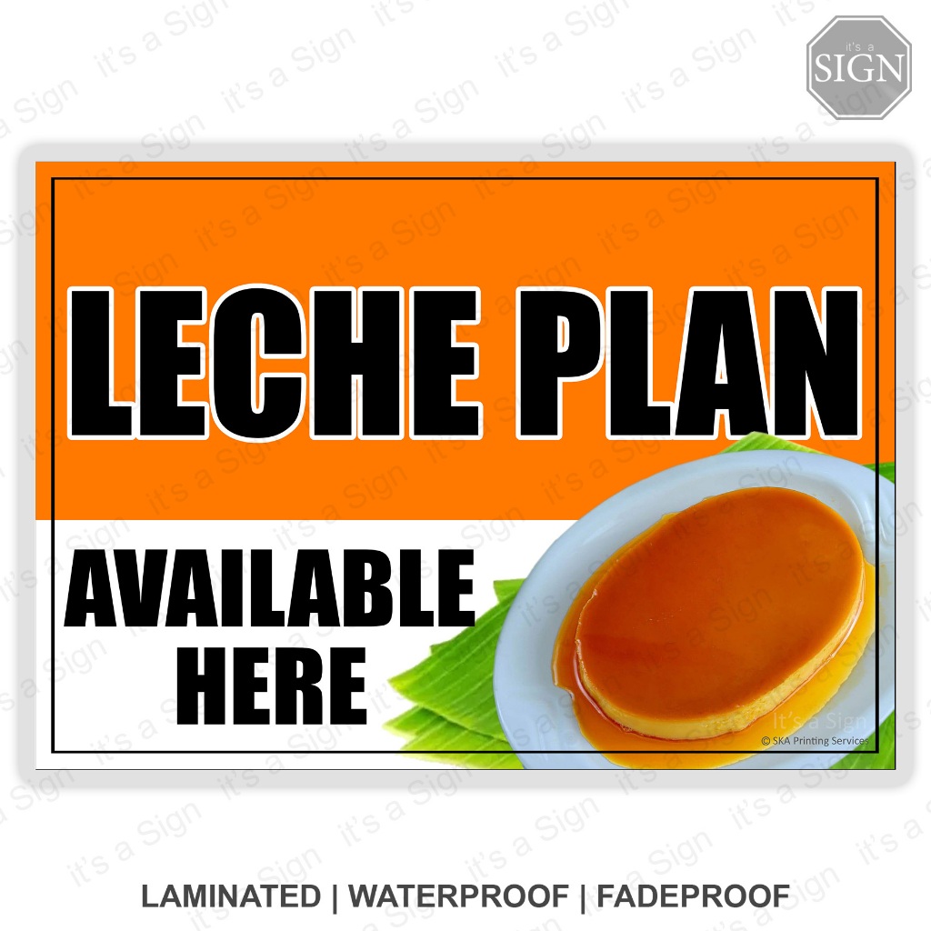 Leche Plan Available Here Sari Sari Store Sign - Laminated Signage ...